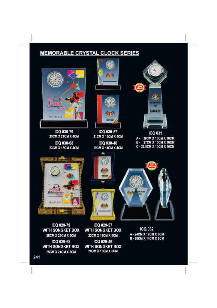 Crystal Clock - Kedai Gift